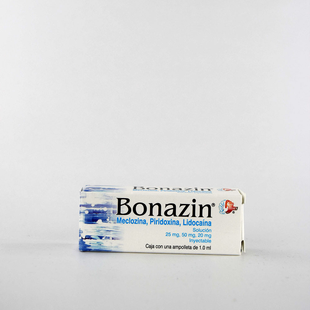MECLIZINA PIRIDOXINA LIDOCAINA 25MG/50MG/20MG BONAZIN COLLINS - Flosamed
