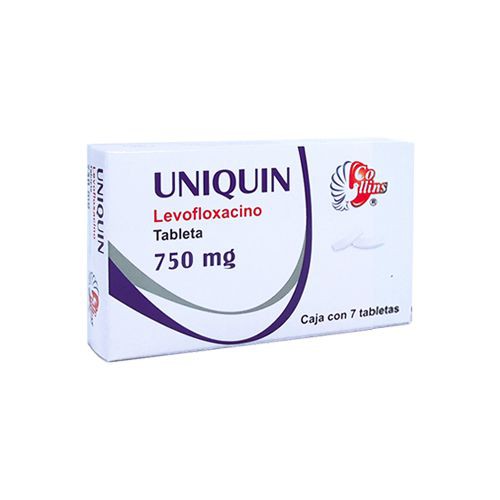 LEVOFLOXACINO 750MG 7TAB UNIQUIN COLLINS - Flosamed