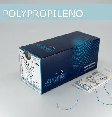 SUTURA QUIRURGICA POLIPROPILENO 3-0 36MM 90CM REF G-R3663-90 ATRAMAT ...