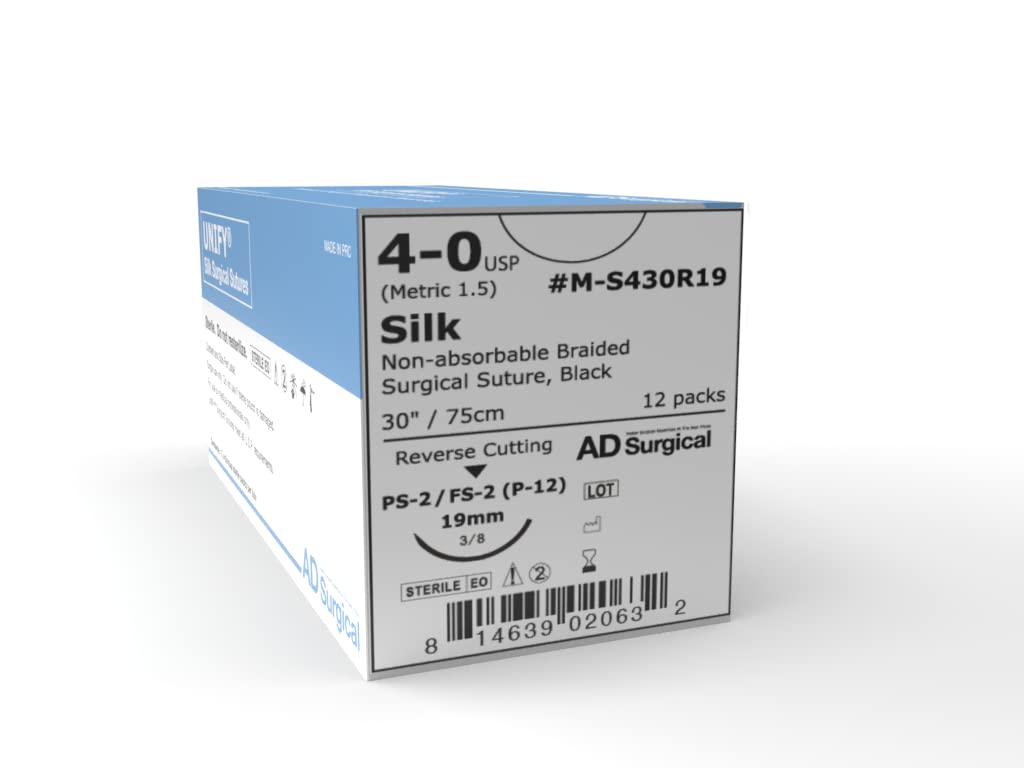 SUTURA QUIRURGICA PZA 4-0 25-26MM 67-70CM CAL REF 84BI1 AMERICAN SUTURE ...