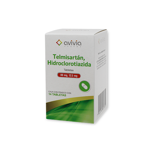 TELMISARTAN/HIDROCL 80/12.5MG 14TAB AVIVIA - Flosamed