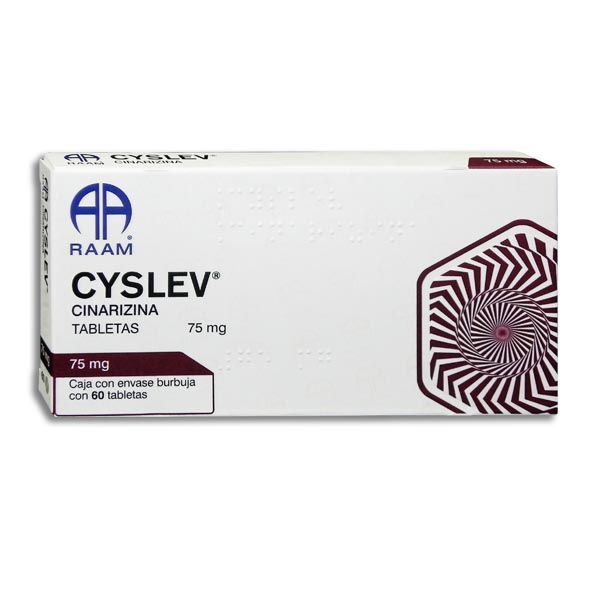 CINARIZINA 75MG 60TAB CYSLEV RAAM - Flosamed