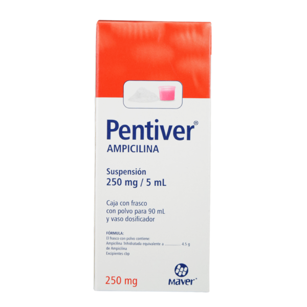 AMPICILINA 250MG SUSP 90ML PENTIVER MAVER - Flosamed