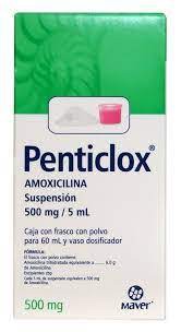 Amoxicilina 500 5ml Susp 60ml Penticlox Maver Flosamed