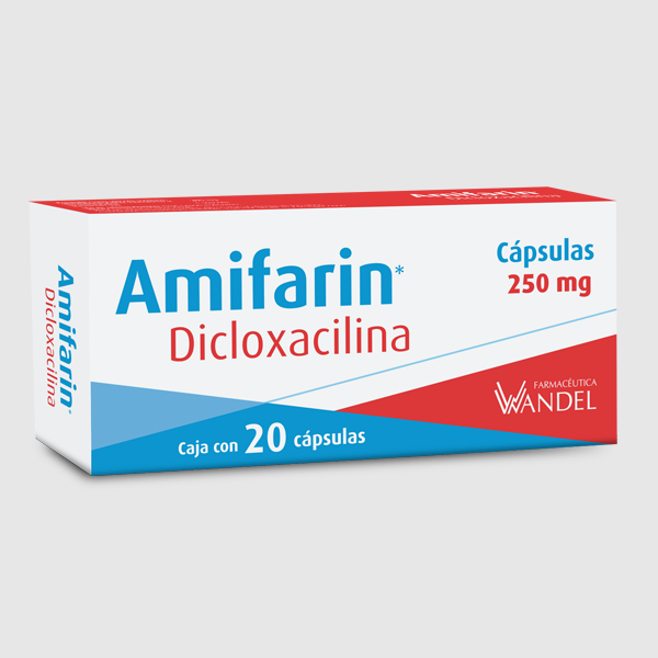 DICLOXACILINA 250MG 20CAP AMIFARIN WANDEL - Flosamed