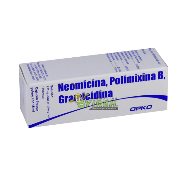 NEOMICINA/POLIM-B/GRAMICI OFTALMICA SOL 15ML OPKO - Flosamed