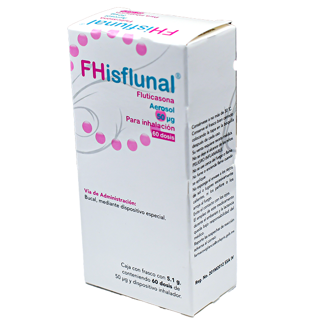 FLUTICASONA AEROSOL 50MCG 60 DOSIS INHAL FHISFLUNAL FARMA HISP - Flosamed