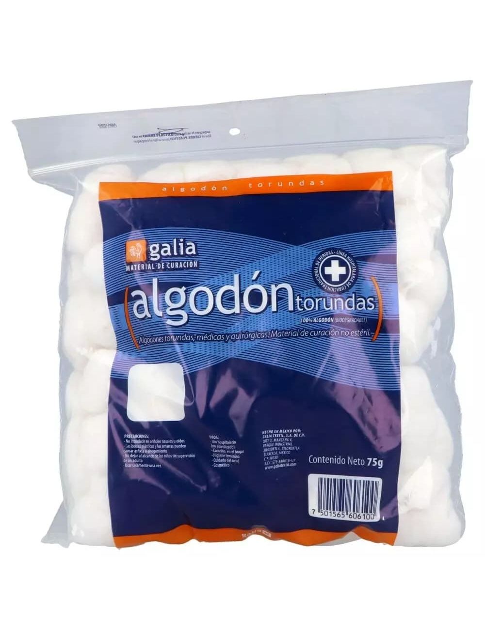 ALGODON TORUNDAS BOLSA 75G - Flosamed