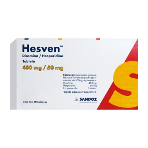 HESVEN 450/50MG 60 TABS SANDOZ - Flosamed