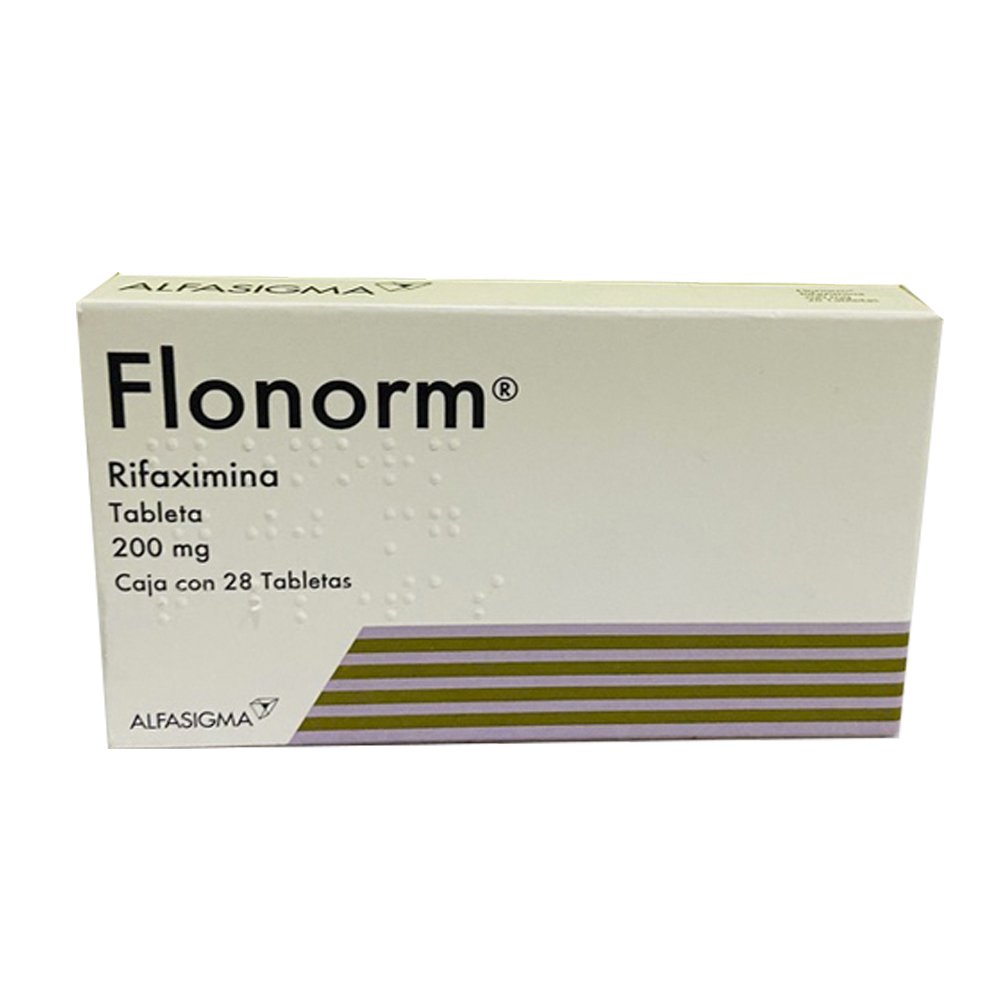 RIFAXIMINA (FLONORM) 200MG 28 TABLETAS ALFASIGMA - Flosamed