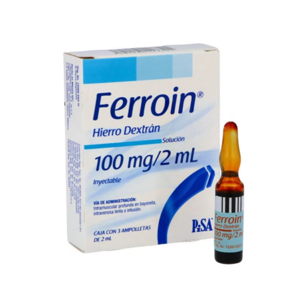 FERROIN 100 MG/2 ML 3 AMP INY - Flosamed