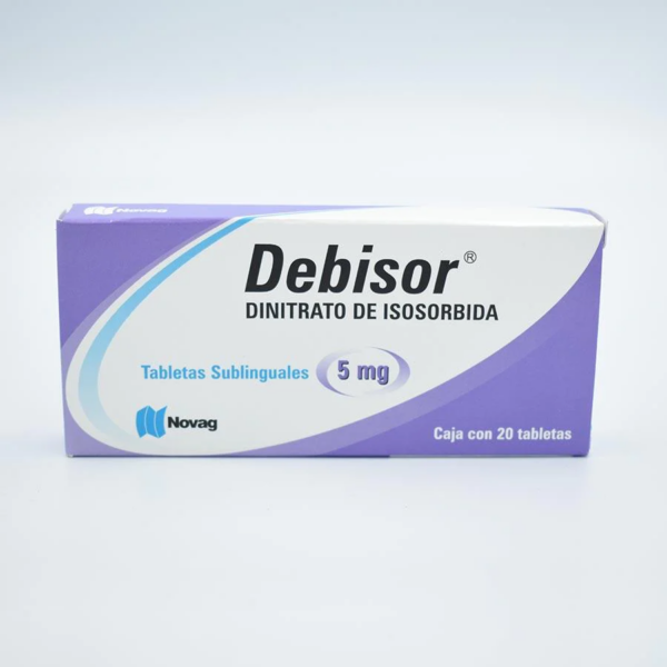 ISOSORBIDA 5MG 20TAB SUBLINGUAL DEBISOR NOVAG - Flosamed