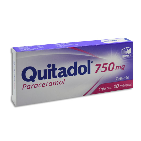 PARACETAMOL 750MG 10TAB QUITADOL BIOMEP - Flosamed