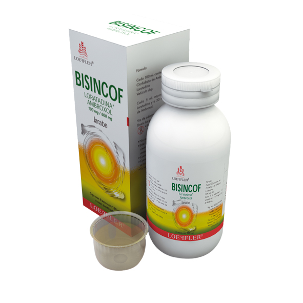 LORATADINA AMBROXOL 100/600MG SUSP 120ML BISINCOF LOEFFLER - Flosamed