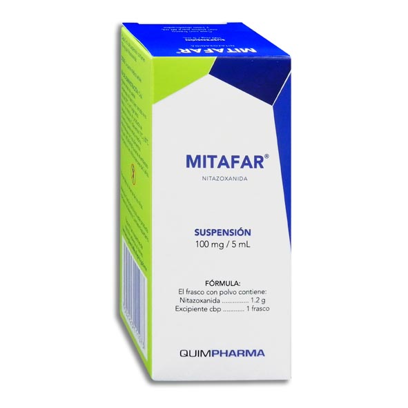 NITAZOXANIDA 30 ML 100 MG MITAFAR QUIMPHARMA - Flosamed
