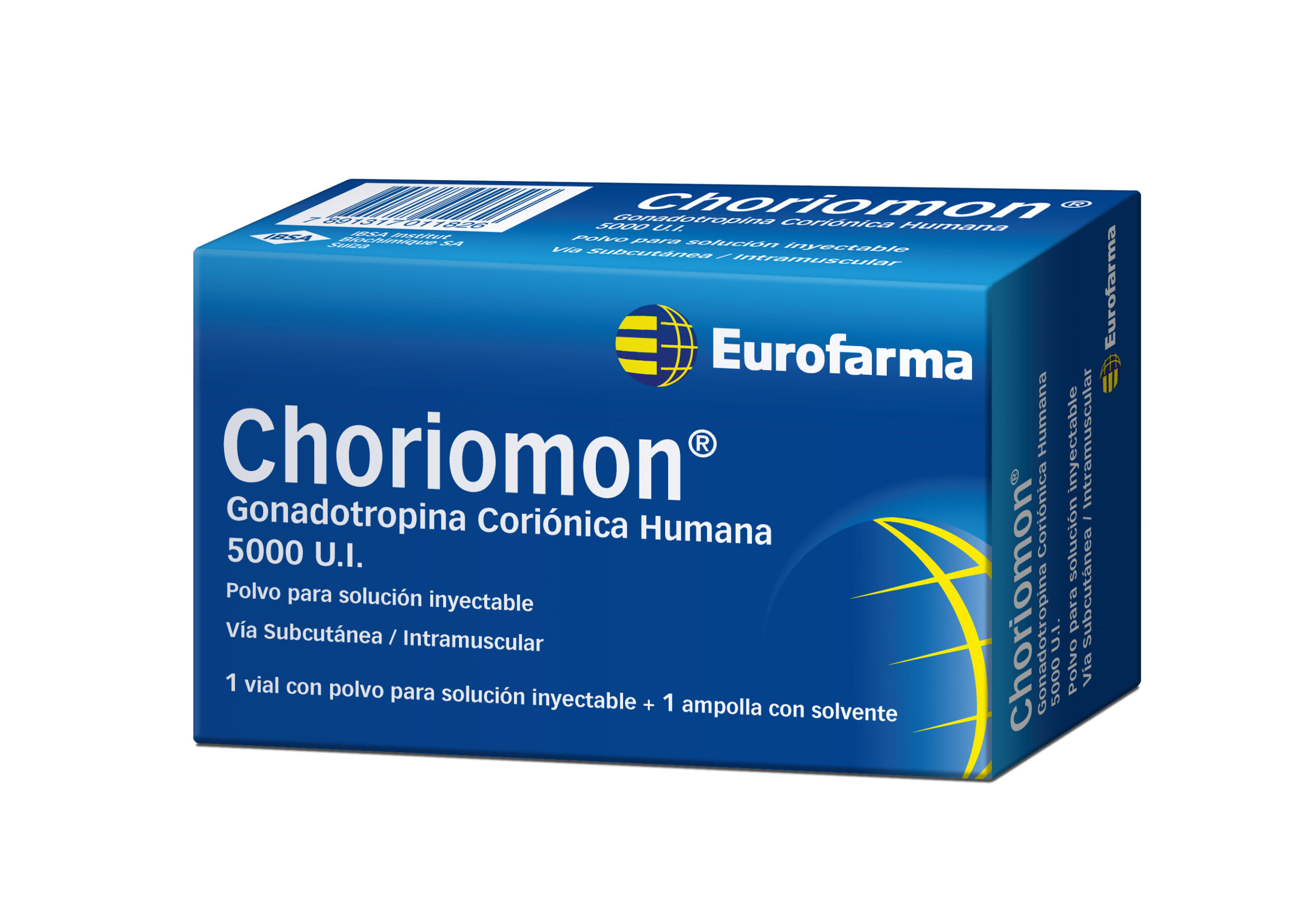 CHORIOMON 5000 UI 1 AMP SOL INY CORNE - Flosamed