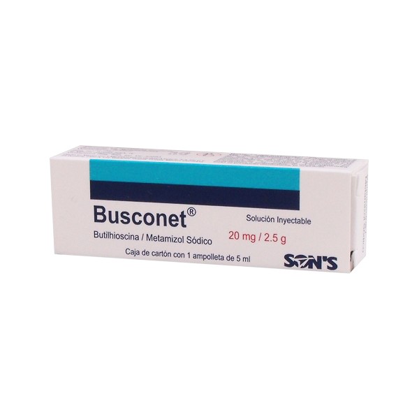HIOSCINA METAMIZOL SODICO 1AMP 5ML BUSCONET SONS SONS - Flosamed