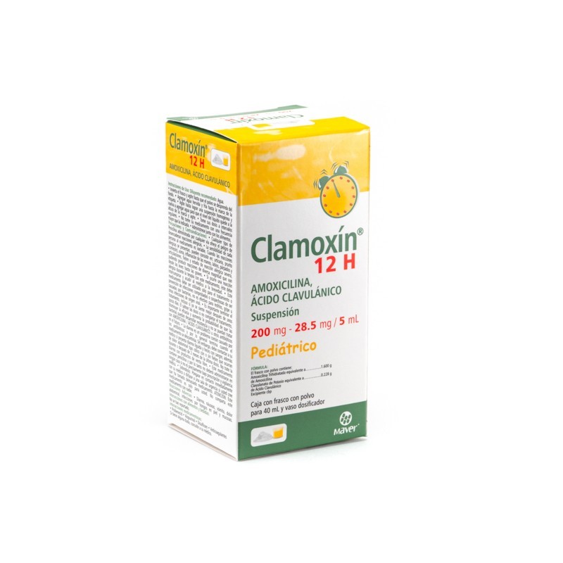 AMOXICILINA/AC CLAV PED 200/28.5MG 40ML CLAMOXIN 12H MAVER - Flosamed
