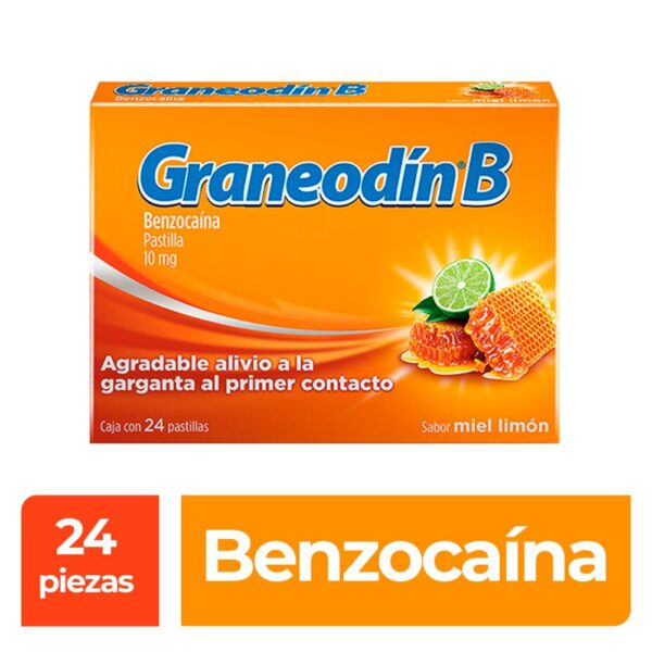 GRANEODIN B 10MG MIEL LIMON 24 PASTILLAS - Flosamed