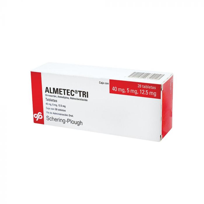 ALMETEC TRI (OLMESARTAN,AMLODIPINO,HIDROCLOROTIAZIDA) 40/5/12.5MG 28 ...
