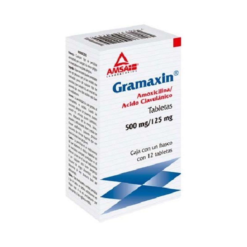AMOXICILINA/AC CLAV 500MG/125MG 12 TAB GRAMAXIN - Flosamed